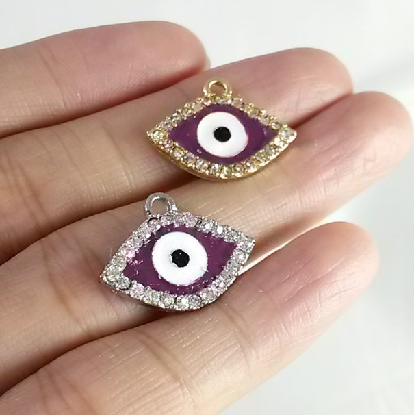 5 Pcs 15mm x 20 mm Evil Eye Charms Evil Eye by findingsinc