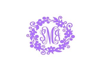 Popular items for girly monogram decal on Etsy