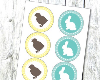 Printable Easter Mason Jar Lid Toppers