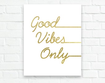 Popular items for good vibes poster on Etsy
