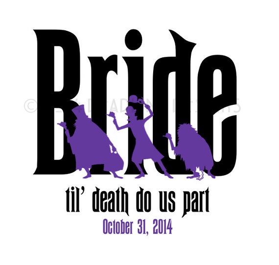 2 TWO Disney's Haunted Mansion Bride & Groom by DeadlineDesigns