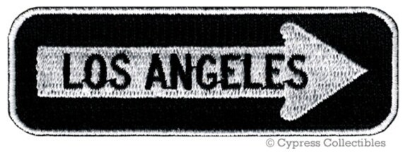 Los ANGELES ROAD SIGN patch embroidered iron-on by SouvenirPatch