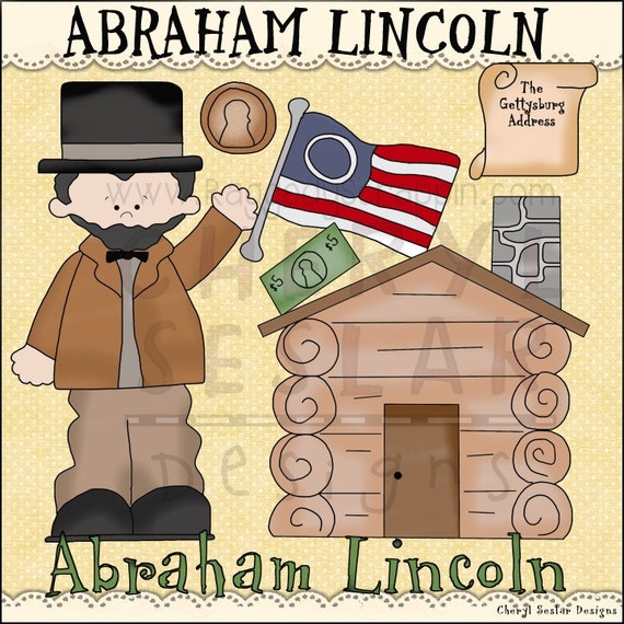 Abraham Lincoln Digital Clipart Clip art for scrapbooking