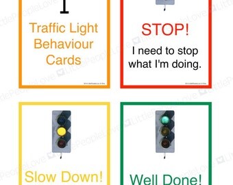 Traffic Light Behaviour Cards Third Person