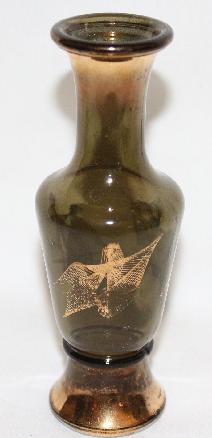 Vintage Wheaton Ware Glass Bottle Vase By Amylousattic On Etsy