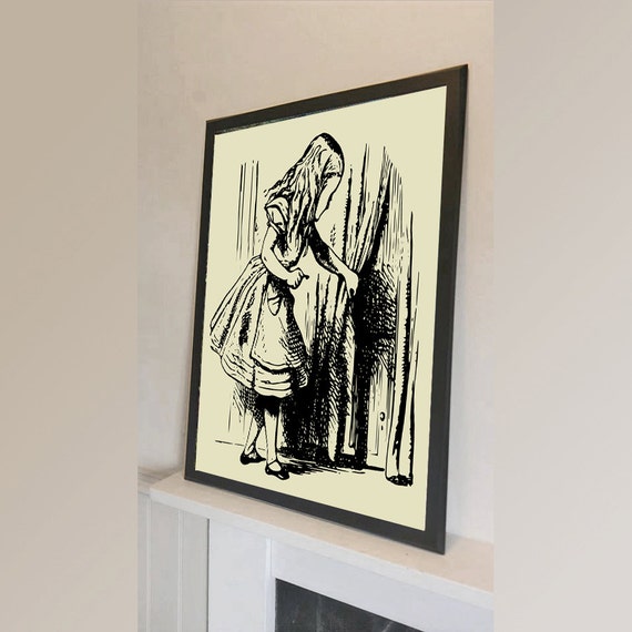 Alice In Wonderland Door Vintage Reproduction Wall Art Decro