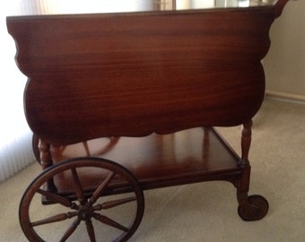 Vintage Wood Tea Cart