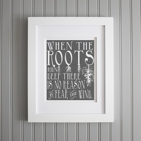 Family Roots Run Deep Wall Poster Home and Office by TheRootedPair