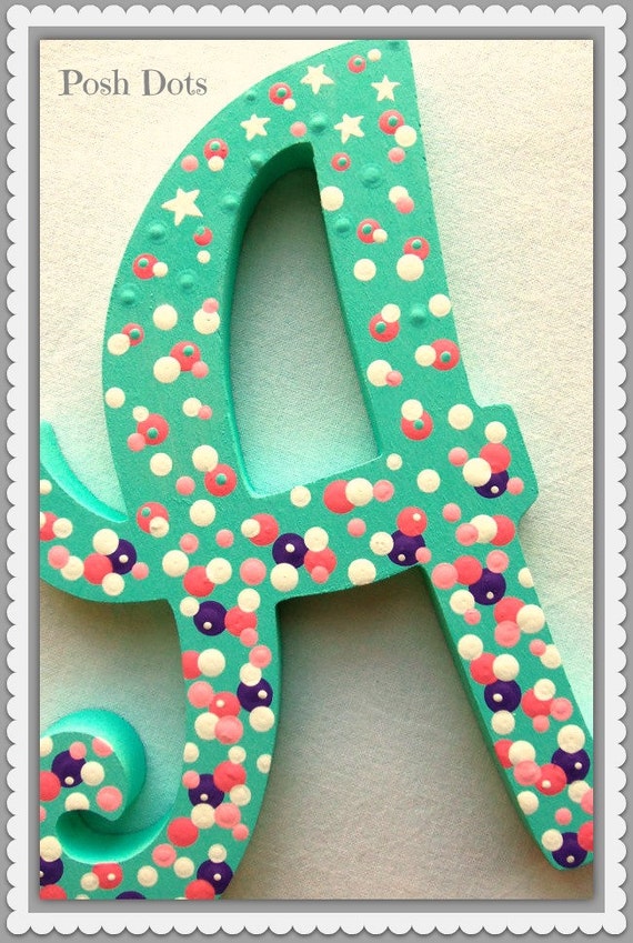 Custom Hand Painted Decorative Wooden Letters Priced By PoshDots Custom Hand Painted Decorative Wooden Letters Priced By PoshDots