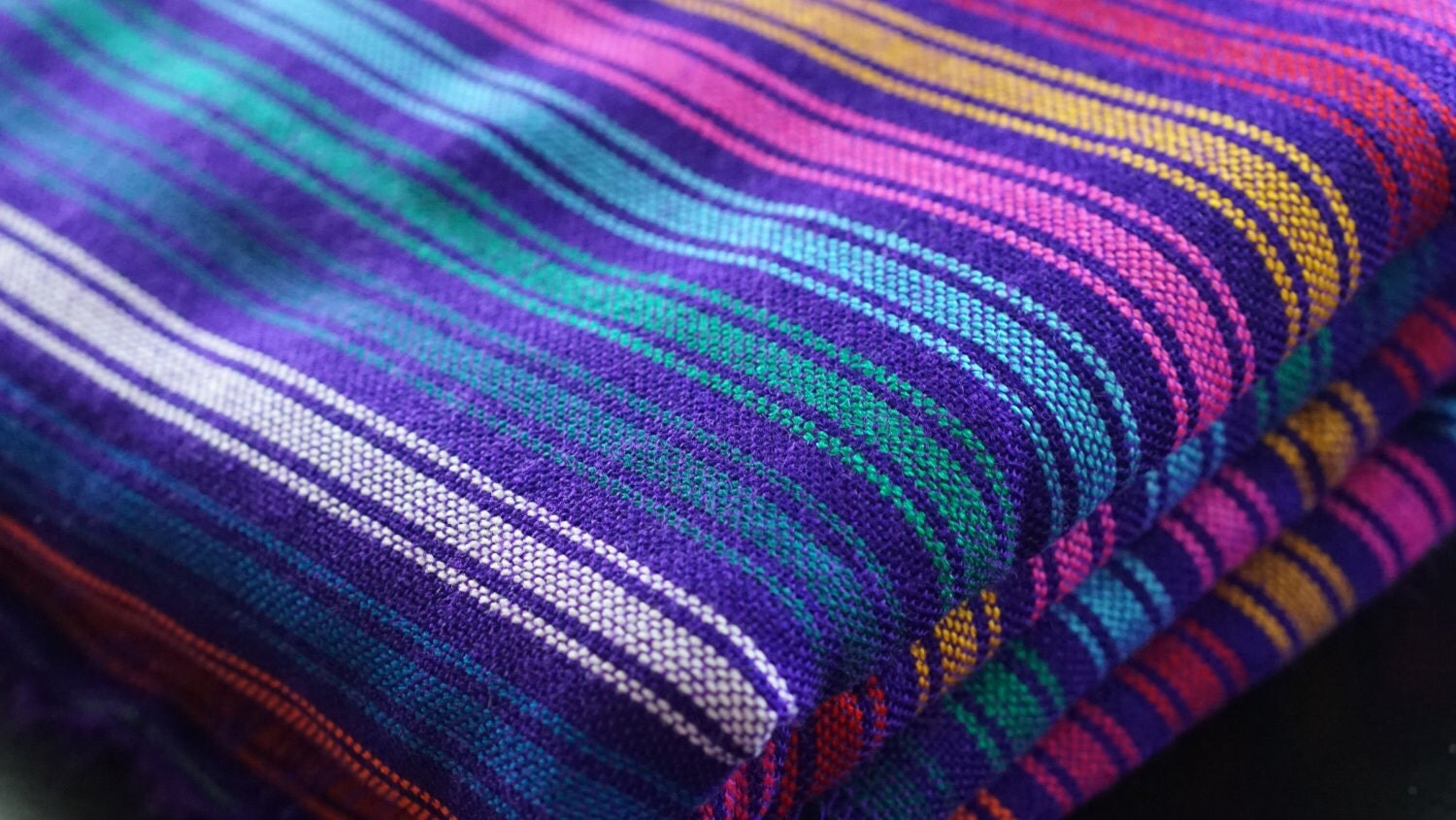 Colorful Striped Mexican Fabric 31 width by one yard