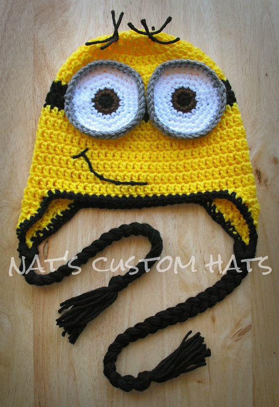 Crochet PATTERN Minion Hat PDF File Instant Download All