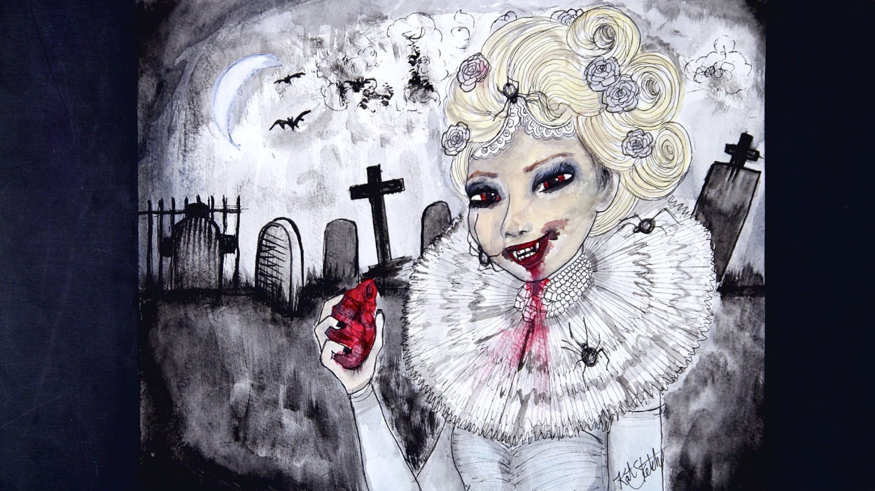 Items similar to Elsa The Frozen Vampire Queen (PRINT) on Etsy