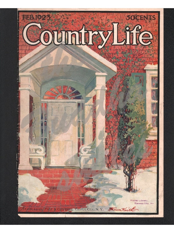 Original Country Life magazine cover, February 1923 – artist Warren ...