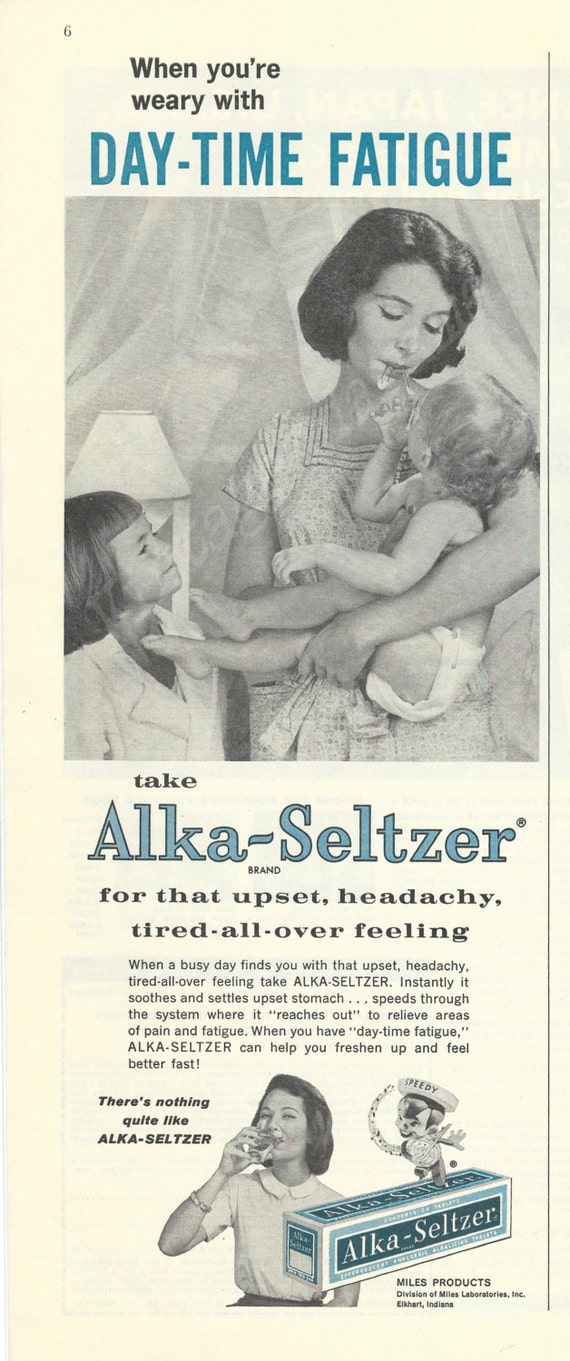 Alka-Seltzer Original 1960 Vintage Print Ad w/ by VintageAdarama