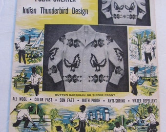 Bouquet No. 17, Adults Polar Sweater, Indian Thunderbird Graph Style ...
