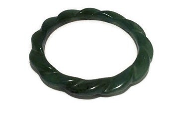 Green Jade Bangle Bracelet Vintage Avon China Fantasy Bracelet Bangle ...