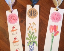 Popular items for monogrammed bookmark on Etsy