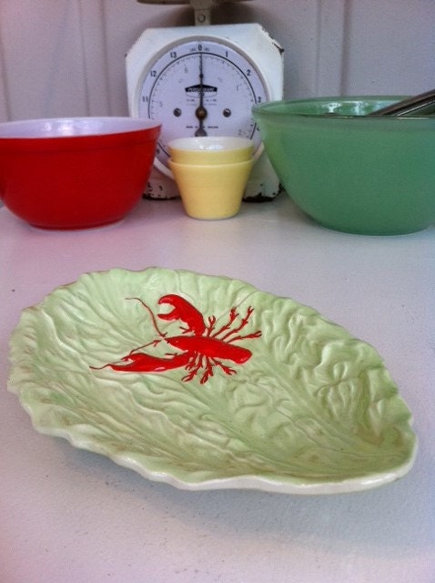 Carlton Ware Lobster lettuce leaf dish!! Cute, vintage 1950’s English ...