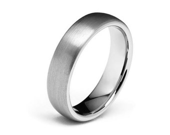 6MM Tungsten Wedding Band Comfort Fit Flat by SIMPLEnUNIQUE