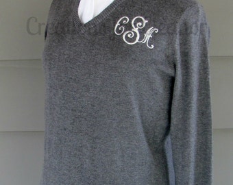 Monogrammed sweater | Etsy