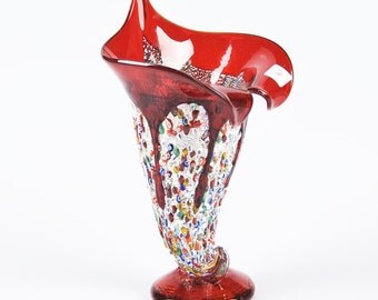 Murano glass vase | Etsy