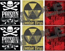 Popular items for halloween wine label on Etsy