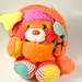 1980s Popples Plush Toy Dunker Basketball Popple Orange Yellow