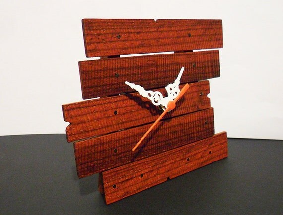Handmade EXOTIC desk clock Padouk wood Clock made of by BugValley