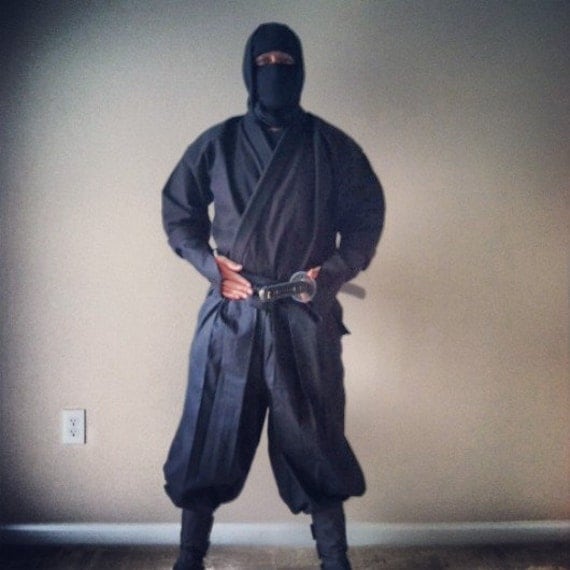Authentic Style Shinobi Shozoku Ninja Uniform w/ Hakama