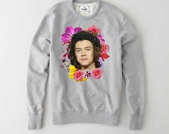 Harry Styles sweatshirt gray for Mens and Girls
