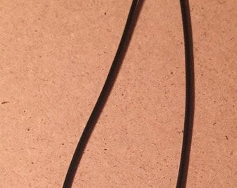 Boho faux animal tooth on black cord