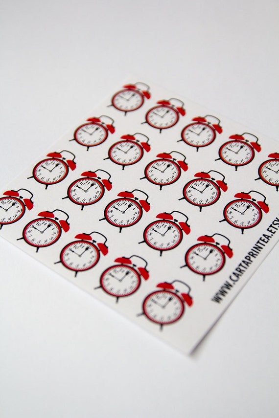 20 alarm clock sticker student stickers planner stickers