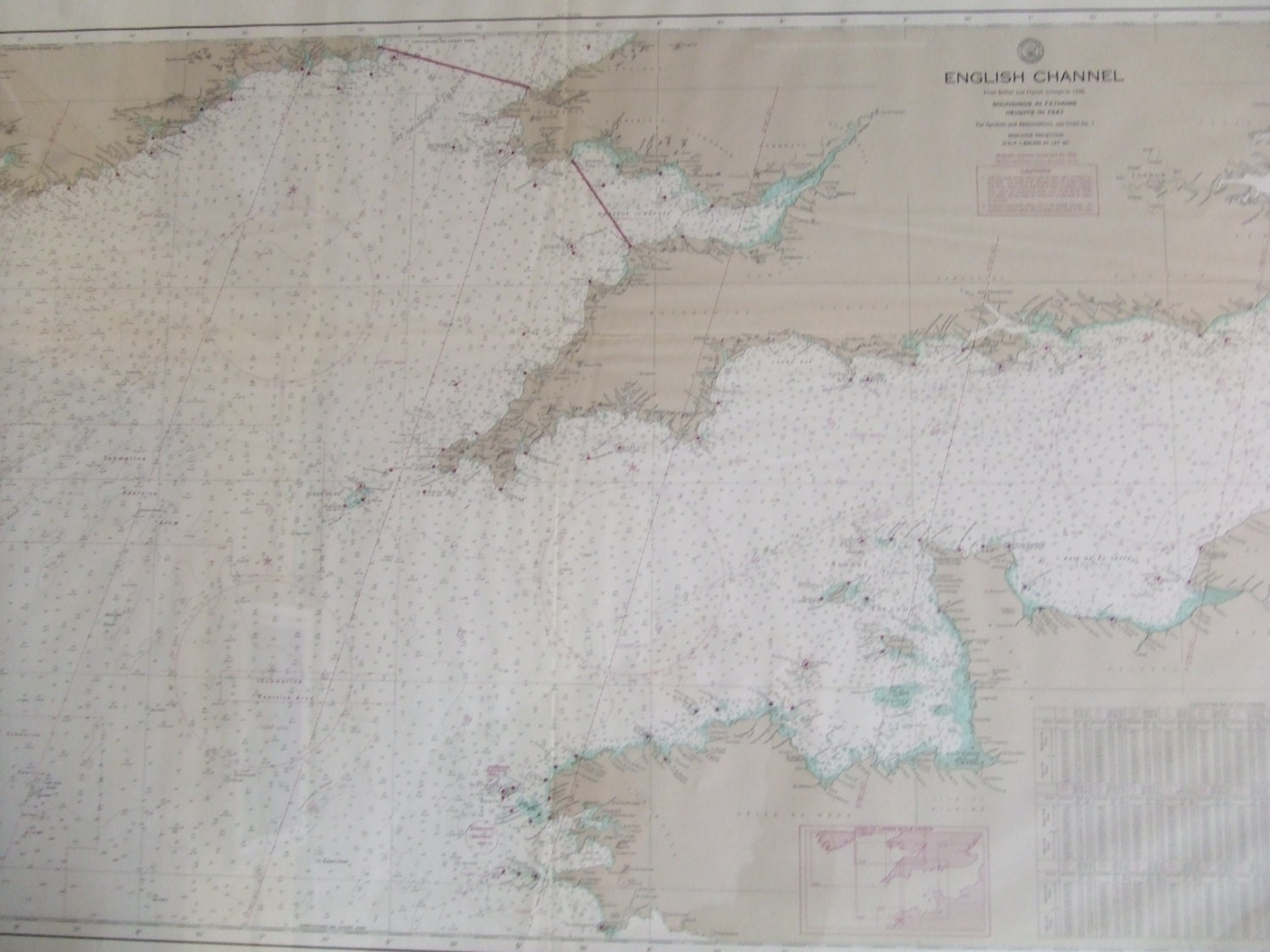 English Channel Nautical Chart