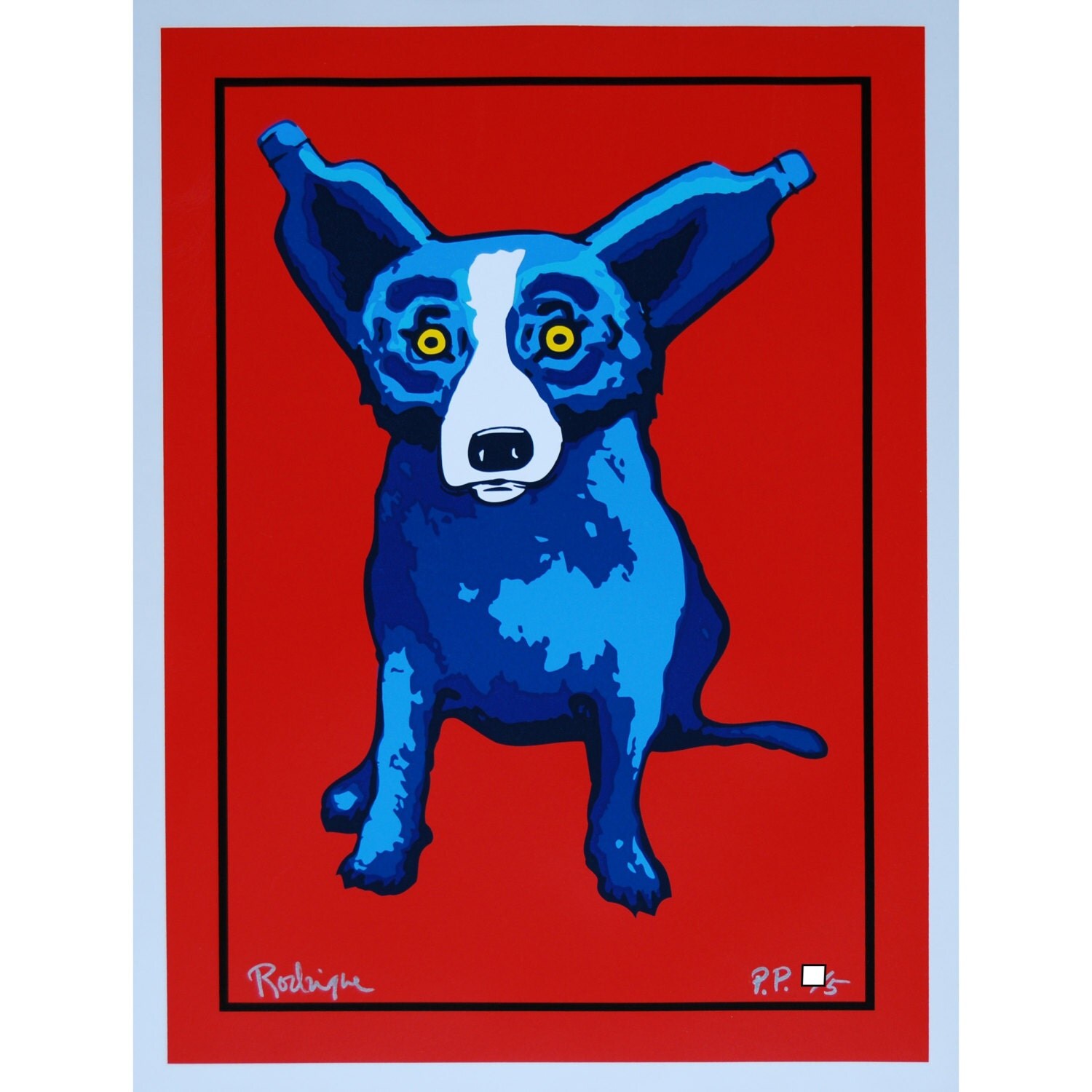 George Rodrigue Blue Dog Absolut Hund 1999 30 X 21