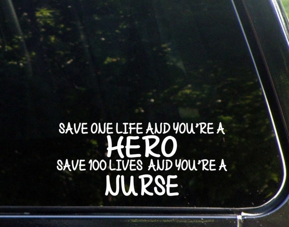 Save One Life You're A HERO Save 100 Lives by SignDepotDecals