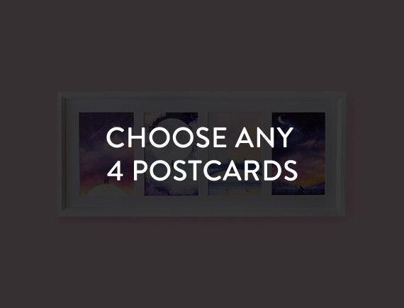 Art Postcard Set 4 Custom Art Postcards Personalized