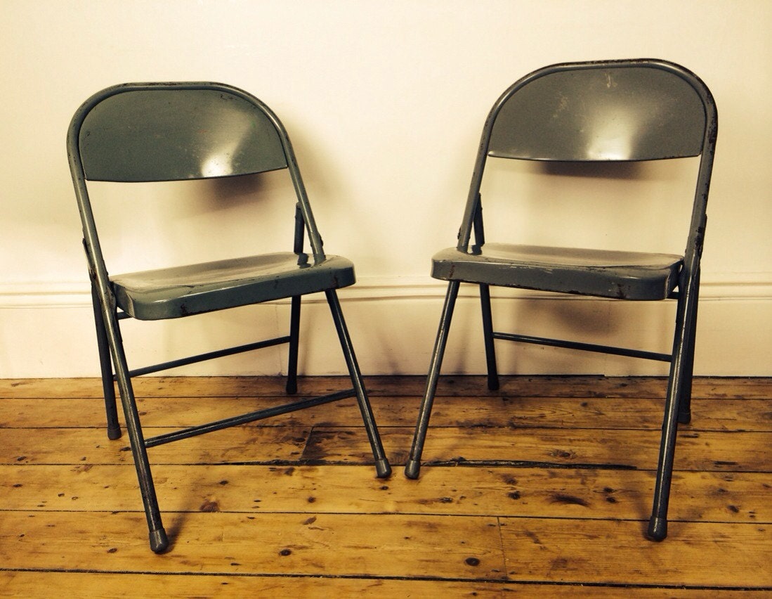 Vintage Set 1970s Steel Gunmetal Grey Krueger Chairs – Haute Juice