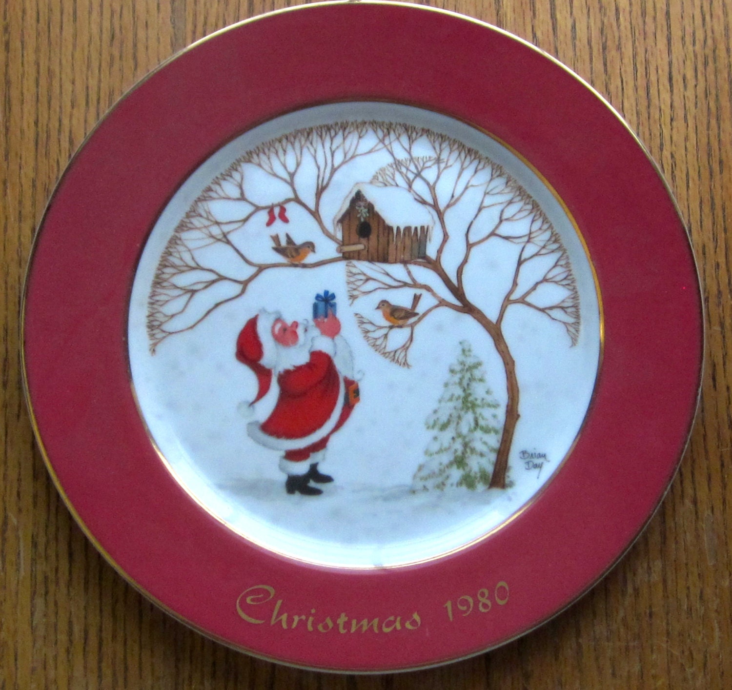 Artist Brian Day 1980 Christmas Plate – Haute Juice