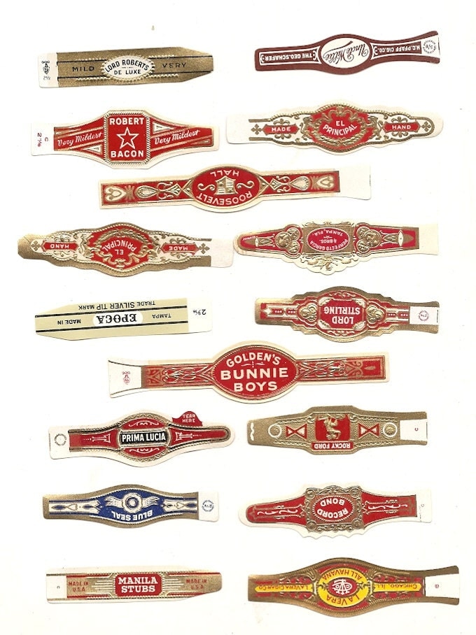 160 CIGAR BAND Labels new old stock cigar bands 1930 Due to