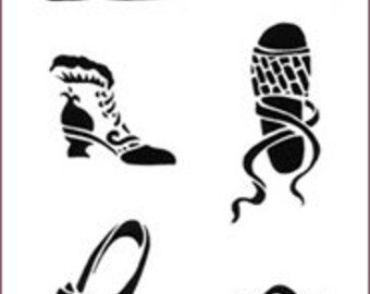 Unique shoe stencil related items | Etsy