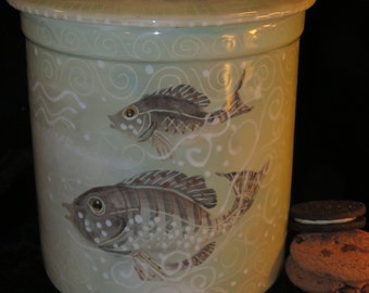 Popular items for fish cookie jar on Etsy