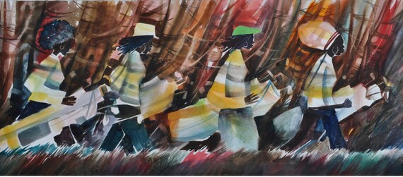 Golf Divas Watercolor Print African American Art Golf Gift