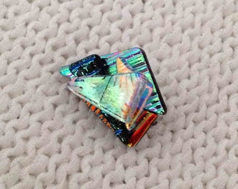 Fused glass pin | Etsy