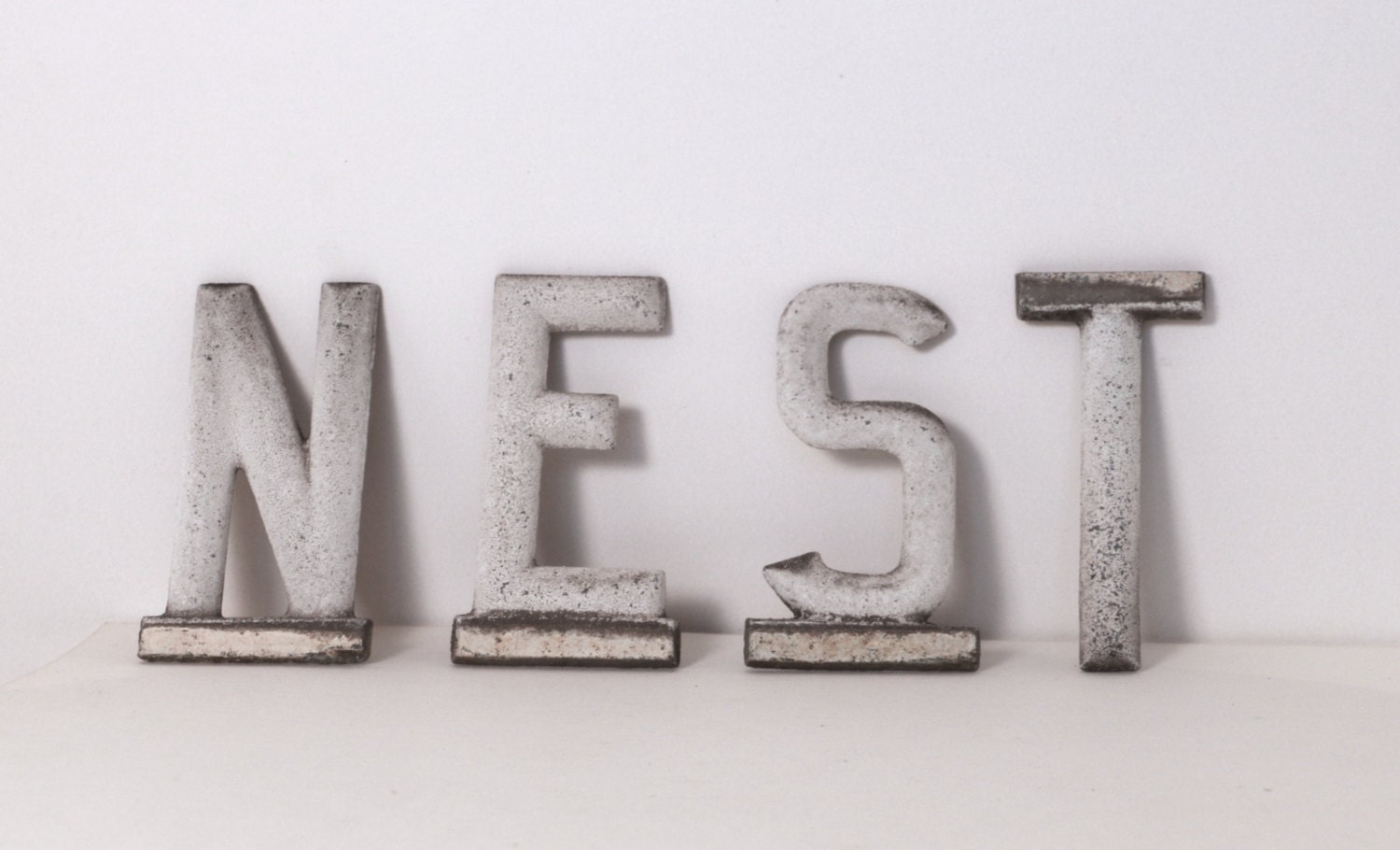 Small Metal Letters and Numbers Lot Vintage by thebeadedlizard