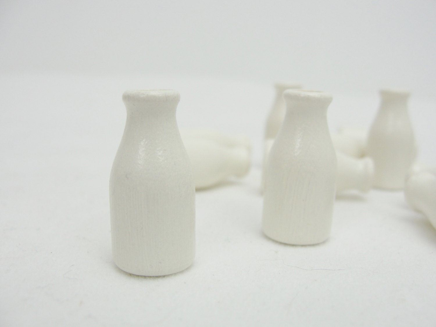 Miniature wooden milk bottle mini wooden milk bottle set of