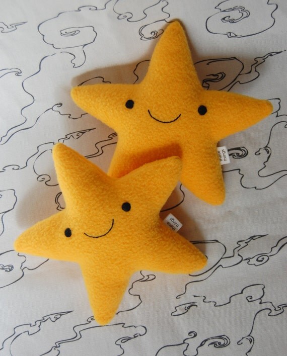 happy star plushie by thesethings on Etsy