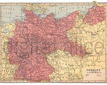 Popular items for vintage germany map on Etsy