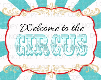 Printable DIY Vintage Circus Welcome to the by onelovedesignsllc