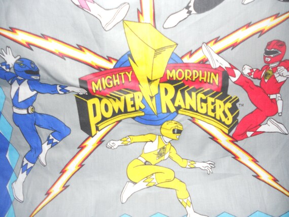 Vintage Mighty Morphin Power Rangers Fabric Panel Ready to