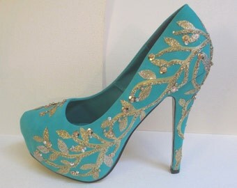 Turquoise pumps | Etsy